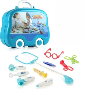Aditi Toys Premium Doctor Set Suitcase For Kids, 10 Piece Doctor Kit ...