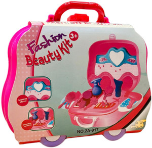 Planet of Toys Beauty Set Portable Wheel Briefcase – Pretend Play Toy ...
