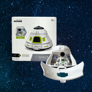 Planet of Toys Space Capsule with Lights & Openable Door, Includes ...