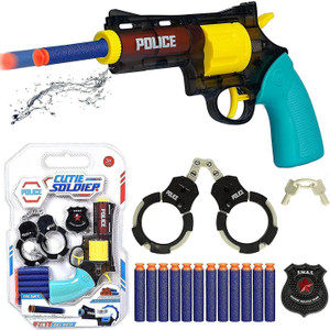K D ENTERPRISE 2-in-1 Soft Bullet Gun and Water Gun with Handcuff ...