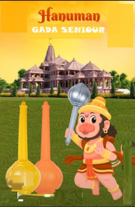 ZWINKO Hanuman GADA Toy Jumbo for Kids Gold Plastic Miniature Figure ...