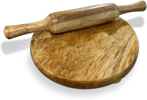 Kitchen Expert Wooden Chakla belan/roti maker/roti roller/ Rolling Pin ...