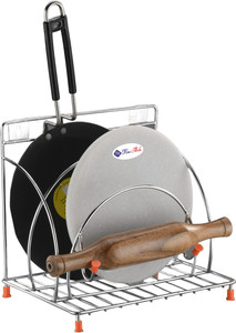 Stainless Steel Rolling Pin Holder | Tawa Stand | KItchen Rack Chakla ...