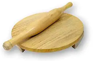 ESWARI TRADITIONAL 100% Wooden Roti Poori and Chapati Maker Rolling Pin ...