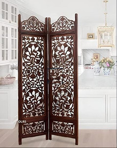 Soul Light Art Wooden Room Partitions Melamine Finish 2 Panel Partition ...