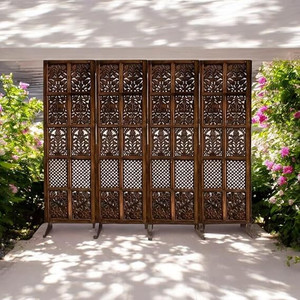DIAMONDARTS 4panel Solid Wood Decorative Screen Partition Price in ...