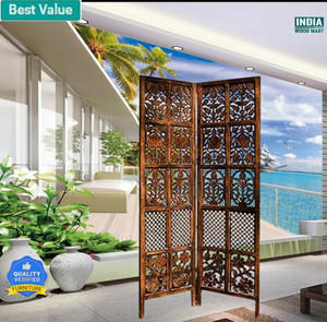 Soul Light Art Wooden Room Divider |Mix Design Partition 6 Feet 2 Panel ...