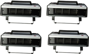 USHA HC 812 T Heat Convector Pack of 4, 2000 W Black Fan Room Heater ...