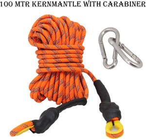 Fit Fusion Kernmantle Rope with Carabiner, Rappelling Rope, Tensile ...