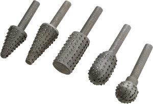 Inditrust 5pcs1/4 Inches 6 mm Shank Rotary Rasp File Rotary Drill Bit ...