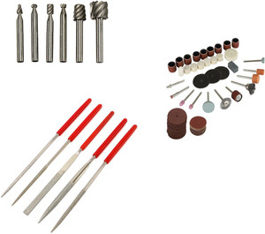Digital Craft 6Pc HSS Rotary Burs Set,5Pc Diamond File Set,105Pc Rotary ...