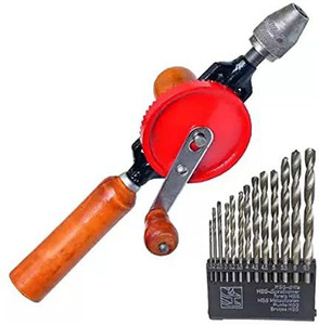 Digital Craft HEAVY DUTY HAND DRILL MACHINE (1/4") + 13PCS HSS DRILL ...
