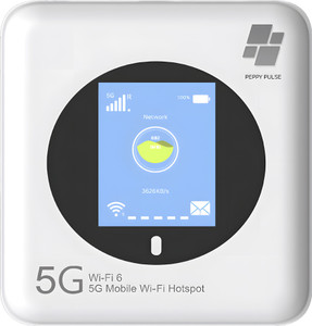 Peppy Pulse 5G MIFI Datacard | WiFi 6, LCD Display, Supports 5G SA only ...