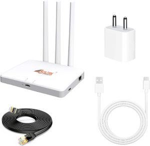 Realtime W8+ 5G Wi-Fi Router with Free Adapter + USB Cable + Lan Cable ...