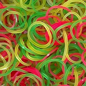 Padma Rubber Band Fluorescent Color 1 inch Pack of 100 Grams - for ...