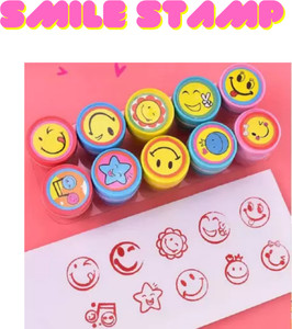 Extraposh 10pcs Smile Emoji Cartoon Self Inking Stamps stamp Price in ...