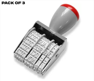 NSSP 3 Number Stamp (Incl. ?, Kg, Gm, No.) Without Pad/Manual/Rolling ...