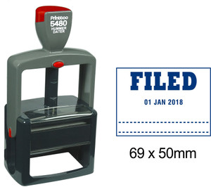 Printtoo Office Stationery Heavy Duty Stamp with Filed Text Self Inking ...
