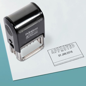 Printtoo Dater Stamp Self Inking with Approved & Text Line Office ...