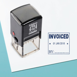 Printtoo Dater Stamp Self Inking with Arial Font Invoiced by Text ...