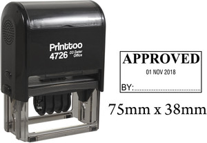 Printtoo Self Inking Office with Approved by Text & Signature Space ...