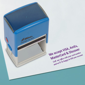 Printtoo We Accept Credit Cards Self Inking Rubber Stamp Pre,Inked ...
