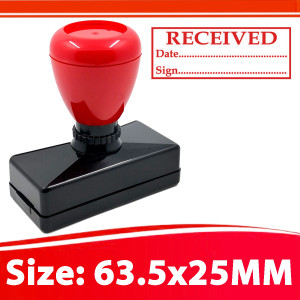 Rich Square Received Self Ink Rubber Stamp Red Ink Size: 63.5x25 MM ...