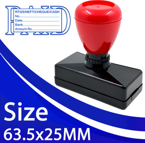 Rich Square Paid (RTGS/NEFT/CHEQUE/CASH) Self Ink Rubber Stamp Blue Ink ...
