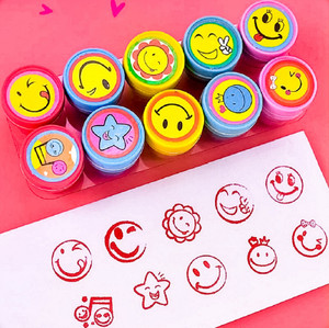 rza Emoji Stamp with Smile Design Face Stamps Toys for Kids Pack of 10 ...