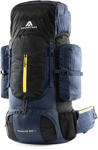 ADVENTREX Rapid 65 Litre Front Opening Rucksack for Travelling and ...