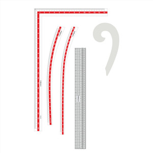 Flipkart.com | Artinova Tailoring Ruler Set | Pack of 5 Rulers Ruler