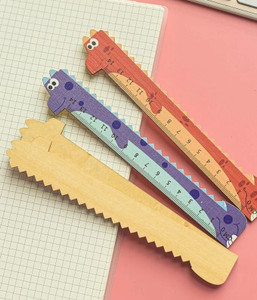 Flipkart.com | aahanshopee DINOSAUR WOODEN RULER, SET OF 4 Ruler