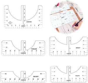 Flipkart.com | gustave 8PCS Tshirt Ruler Guide for Vinyl Alignment and ...