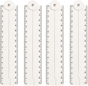 Flipkart.com | FRKB Plastic White Folded Ruler Scale -12 Inch Set of 4 ...
