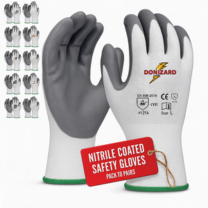 Donizard Reusable Nitrile Coated Safety Gloves Industrial Gardening ...
