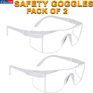 Elecant Pack Of 2 Wrap-Around Eye Protection Polycarbonate Industrial ...