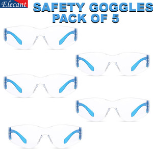 Elecant PACK 5 Wrap-Around Eye Protection Polycarbonate Industrial ...
