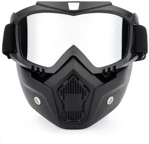 PROKONAI Protective Silver Bike Riding Face Mask, Face Shield ...
