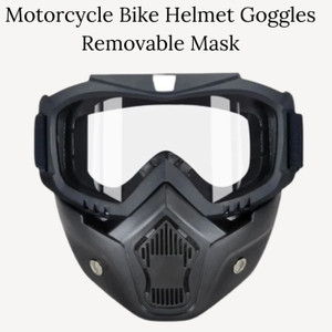 Olsic ® Motorcycle White Goggle Mask Fun Face Mask Full Face Mask ...