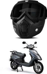 JazzBros Protective Black Bike Riding Face Mask, Face Shield Motorcycle ...