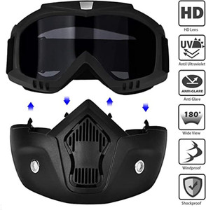 HANABI Protective BLACK TINT Bike Riding Face Mask, Face Shield ...
