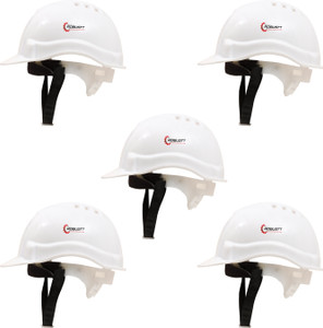 Robustt Heavy Duty Nape Safety Helmet -White|Adjustable Headband|Pack ...