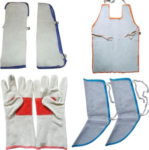 ZITTY Leather Apron,Leg Guard,Hand Sleeve, Hand Gloves Safety Jacket ...