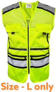 sicuro Hi Visibilty Neon Green Jacket suitable for construction, Road ...