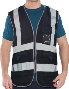 VRITRAZ SV ULine Black Safety Jacket Price in India - Buy VRITRAZ SV ...