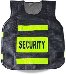 TOOL ZONE SECURITY REFLECTIVE SAFETY JACKETS BLACK WITH YELLOW ...