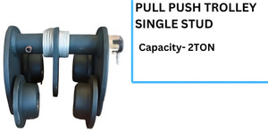 liftzone PULL PUSH TROLLEY SINGLE STUD CAPACITY 2 TON Safety Lock Black ...