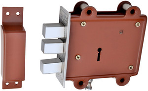 LOCKZY Main Door Slim Lock with 3 Keys Safety Lock Maroon - Price in ...