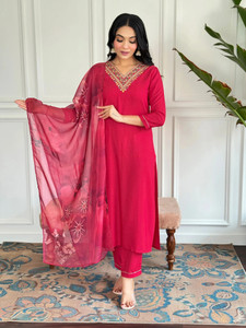 Tylissa Embroidered Kurta, Trouser/Pant & Dupatta Set - Buy Tylissa ...