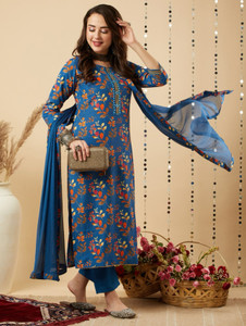Tabahi Printed Kurta, Trouser/Pant & Dupatta Set - Buy Tabahi Printed ...